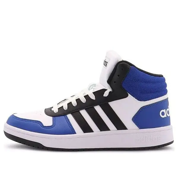 Adidas Hoops 2.0 Mid Sneakers - White/blue/black