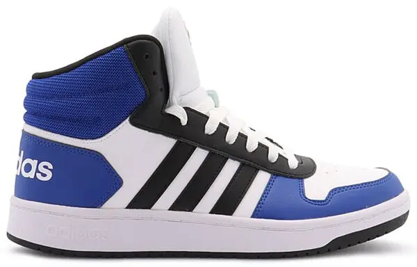 Adidas Hoops 2.0 Mid Sneakers - White/blue/black