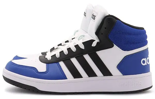 Adidas Hoops 2.0 Mid Sneakers - White/blue/black