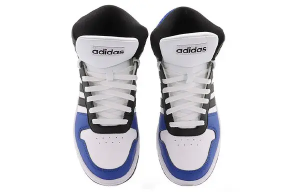 Adidas Hoops 2.0 Mid Sneakers - White/blue/black