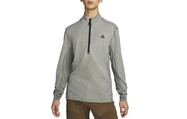 Nike Zipper Cardigan Sports Long Sleeves Top - Grey