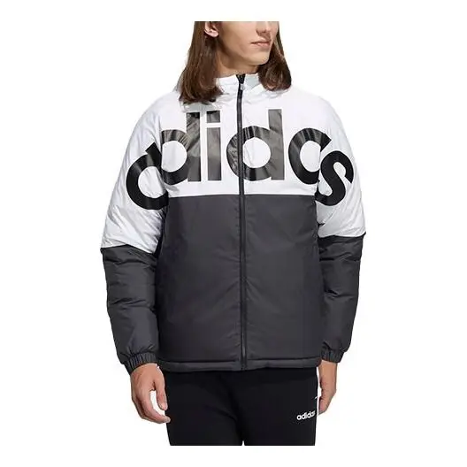 Adidas Colorblocked Down Jacket With Large Logo - Default Color