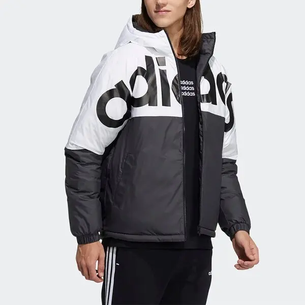 Adidas Colorblocked Down Jacket With Large Logo