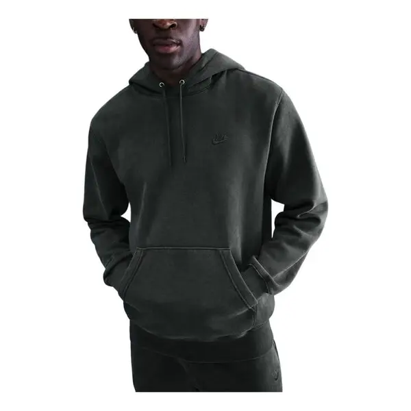 Nike Club Washed Fleece Hoodie - Anthracite