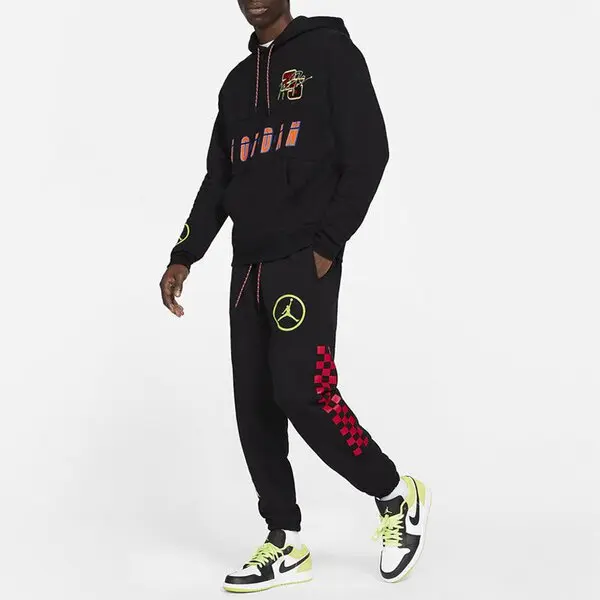 JORDAN Air Logo Print Basketball Hoodie