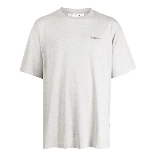 Off-White Jumbo Arrow-print Cotton T-shirt - Grey