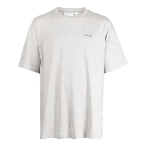 Off-White Jumbo Arrow-print Cotton T-shirt - Grey