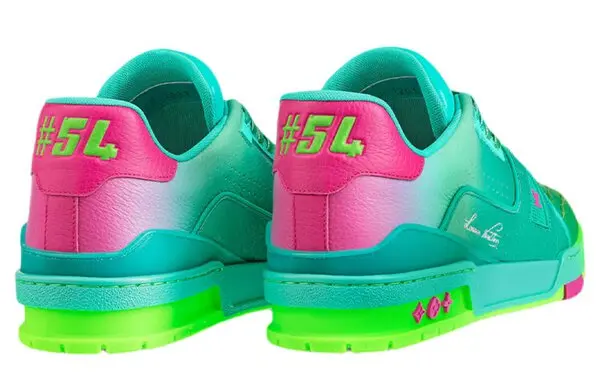 LOUIS VUITTON Trainer Sneakers - Green/teal/pink