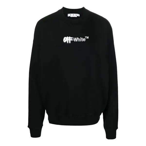 Off-White Fw22 Logo Embroidered Round Neck Long Sleeves Black - Default Colorway