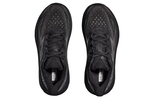 Hoka One One Clifton Wide Athletic Shoes - Black/black