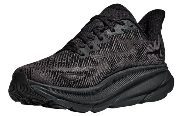 Hoka One One Clifton Wide Athletic Shoes - Black/black
