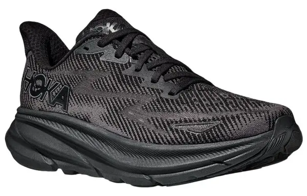 Hoka One One Clifton Wide Athletic Shoes - Black/black