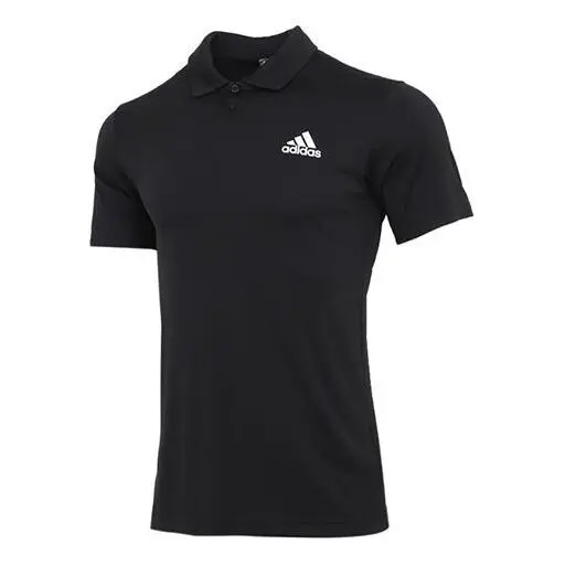 Adidas Sports Training Short Sleeve Polo Shirt - Black