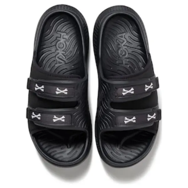 Hoka One One X Wtaps Ora Luxe Slides - Black | Editorialist