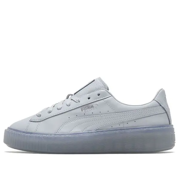PUMA Basket Platform Core Low Top Sneakers - Light Blue/silver