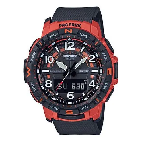 Casio Analog/digital Combo Watch - Black/red