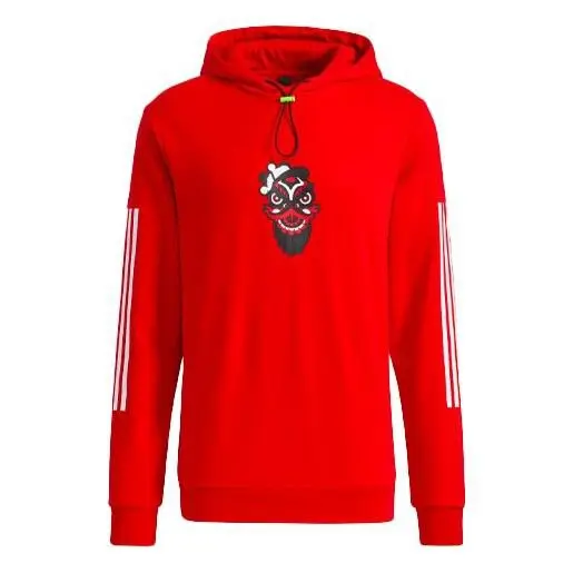 Adidas Lion Guan Training Sports Hoodie - Light Red