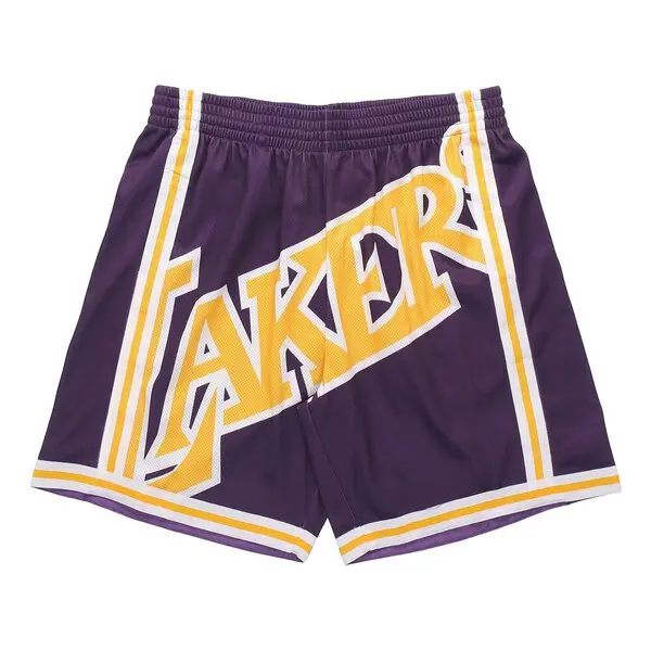 Mitchell & Ness X Nba Los Angeles Lakers Big Face Shorts - Purple/yellow