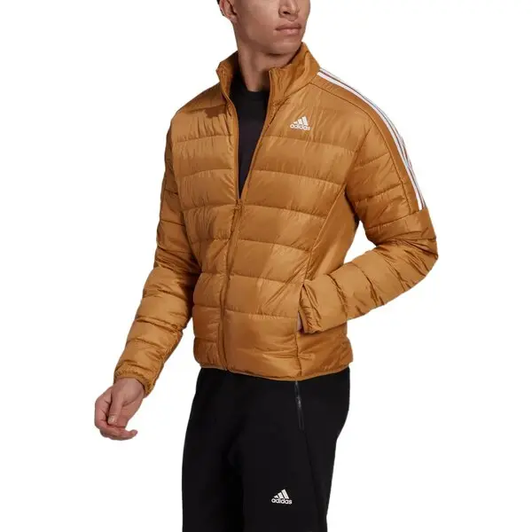 Adidas Padded Zip Up Jacket With Stripes And Logo - Default Colorway