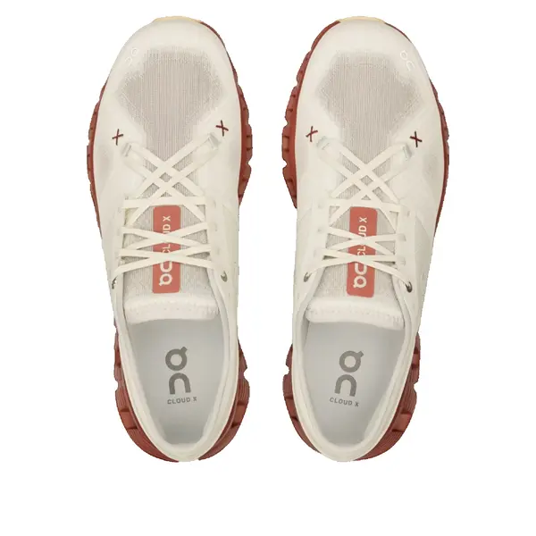 On Cloud X 3 Sneakers - Beige/burgundy