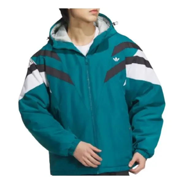 Adidas Relaxed-fit Hooded Jacket - Blue