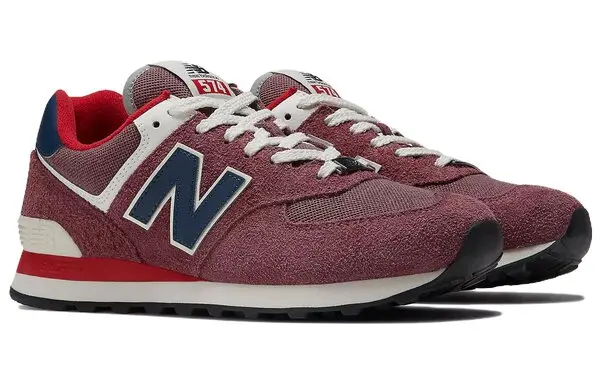 NEW BALANCE 574 Low Top Sneakers - Red/white