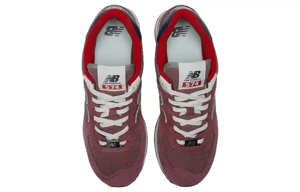 NEW BALANCE 574 Low Top Sneakers - Red/white