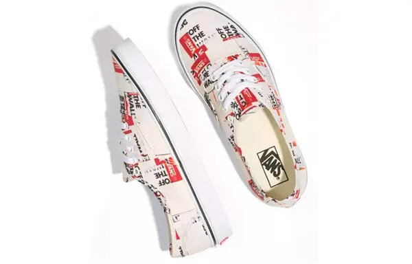 VANS Authentic "packing Tape" Sneakers - Creamwhite/red