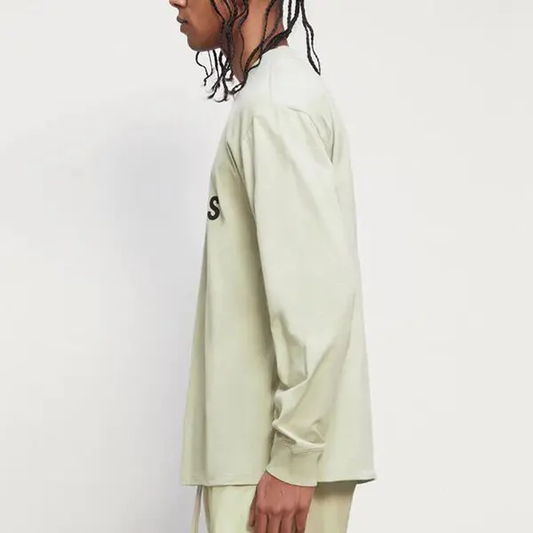 Fear Of God Fw20 Long Sleeve Logo Tee 'sage