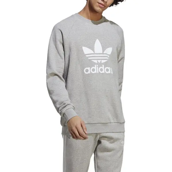 Adidas Originals Adicolor Classics Trefoil Crewneck Sweatshirt - Medium Grey Heather