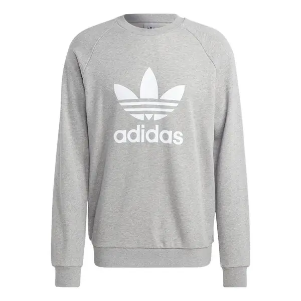 Adidas Originals Adicolor Classics Trefoil Crewneck Sweatshirt - Medium Grey Heather
