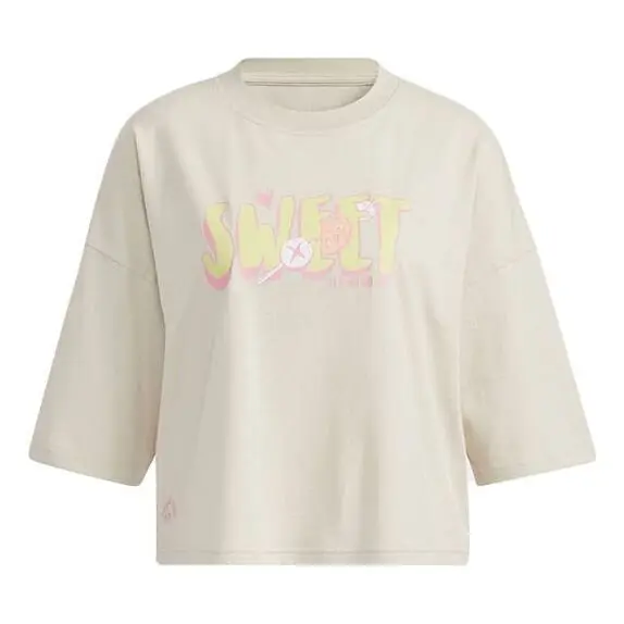 Adidas Neo "sweet" Graphic Print Short Sleeve T-shirt - Brown