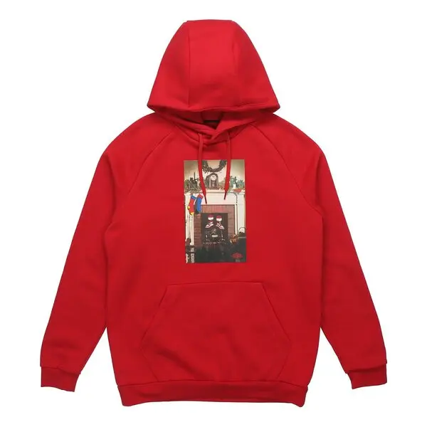 JORDAN Air Jumpman Chimney Printing Fleece Pullover - Red