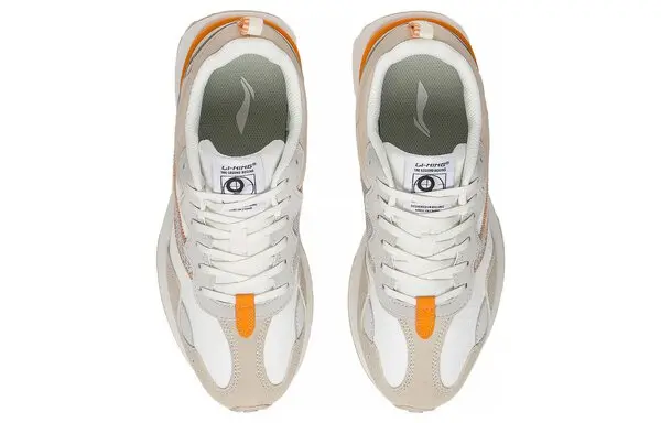 LI-NING Cosmos Classic Lace Up Sneakers - Grey/white/orange