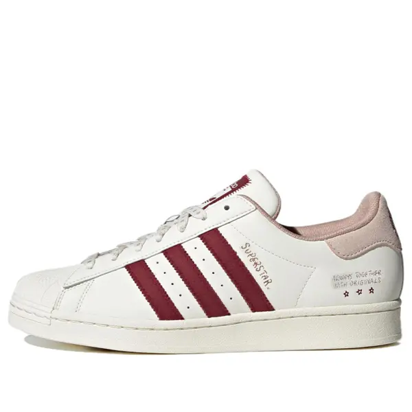 Adidas Originals Superstar Sneakers - White/red