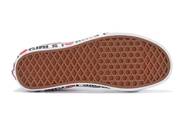 VANS Sk8-mid Checkerboard I Heart Sneakers - White/red