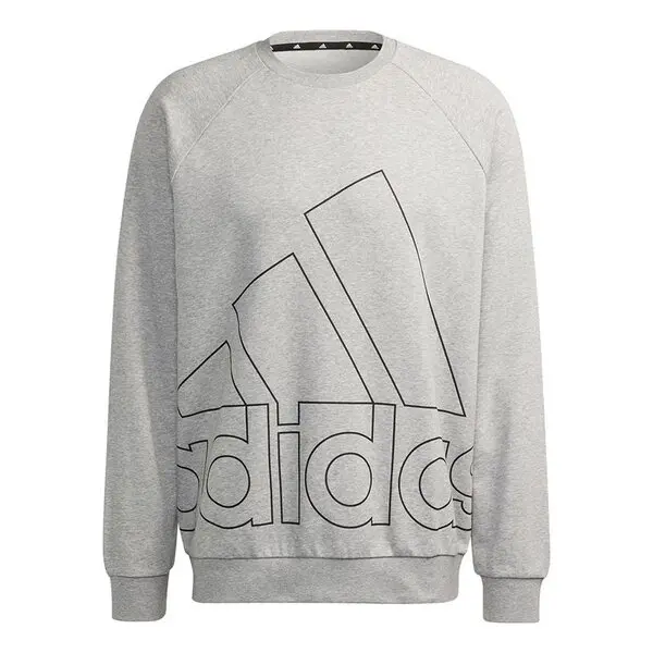 Adidas Big Lo Sweatshirt With Logo Printing - Light Grey