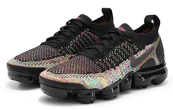 Nike Vapormax Flyknit 2 Athletic Sneakers - Black/multi Color