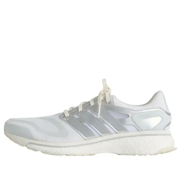 Adidas X Kith Energy Boost "white Silver Metallic" Sneakers - White/black/silver Metallic
