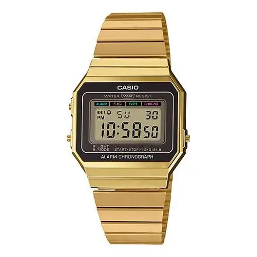 Casio Water Resistant Quartz Digital Watch - Black/gold