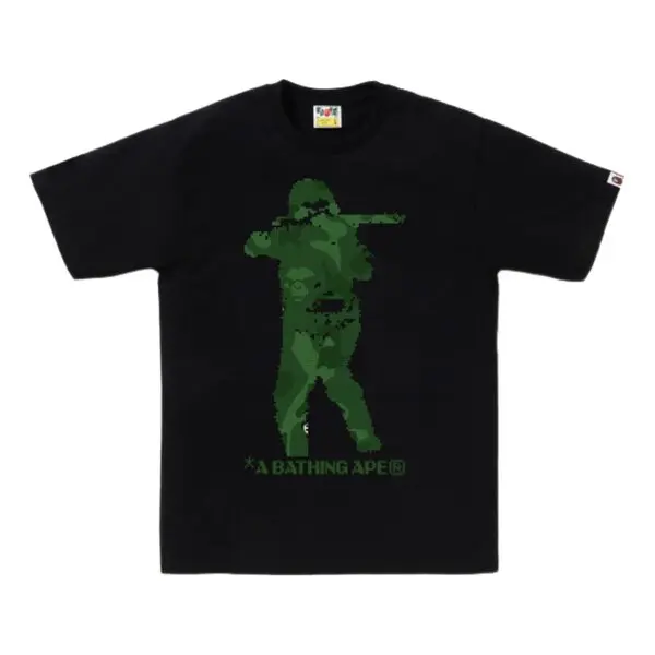 A BATHING APE Bitmap Soldier Tee - Black
