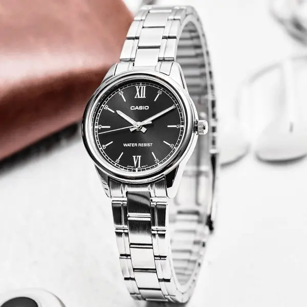 Casio Quartz Analog Watch With Water Resistance - Silverblack