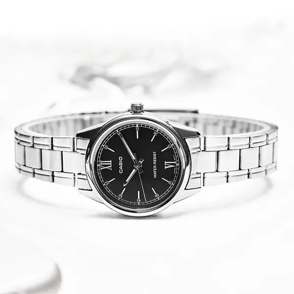 Casio Quartz Analog Watch With Water Resistance - Silverblack