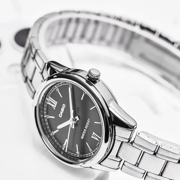 Casio Quartz Analog Watch With Water Resistance - Silverblack