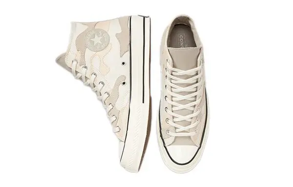 CONVERSE Chuck 70 Hi "egret Camo" Sneakers - Light Yellow