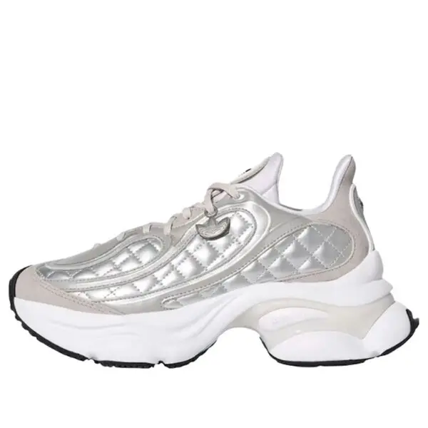 Adidas Ozvenuz Quilted Metallic Sneakers - Silver/white