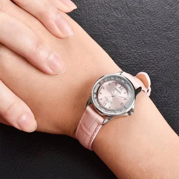 Casio Analog Watch With Leather Strap