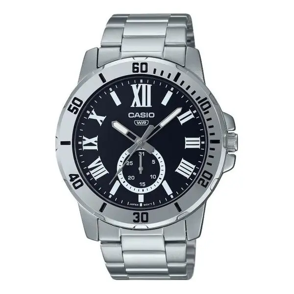 Casio Quartz Water Resistant Stainless Steel Watch - Default Color