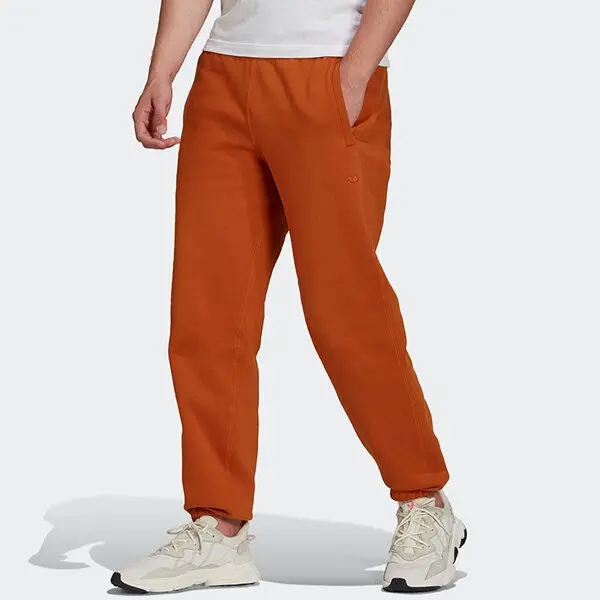 Adidas Originals Logo Solid Color Bundle Feet Sports Pants/trousers/joggers Orange Red - Default Color