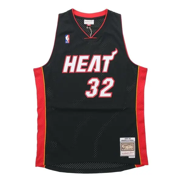 Mitchell & Ness X Nba Miami Heat Road 2005-06 Swingman Jersey 'shaquille O'neal 32 - Black/red